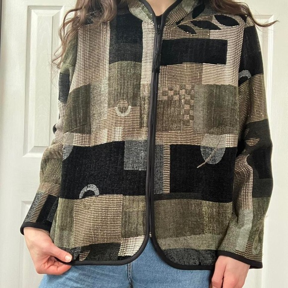 Jackets & Coats | Vintage Patterned Jacket | Poshmark